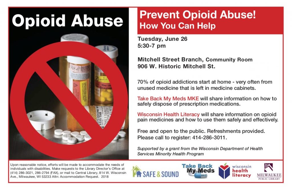 Program to tackle opioid abuse - Milwaukee Community Journal