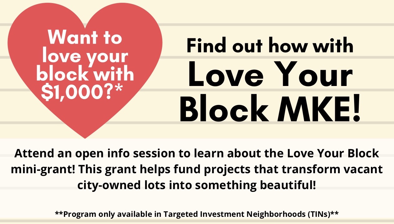 Love Your Block MKE offers Mini-Grants for Block Projects in Nine ...