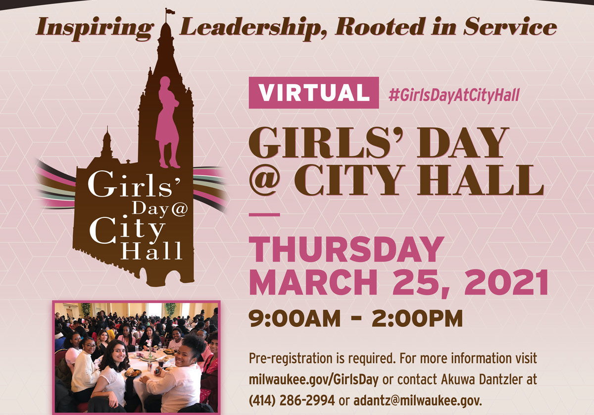 11th Annual Girls’ Day @ City Hall is virtual and takes place next week ...